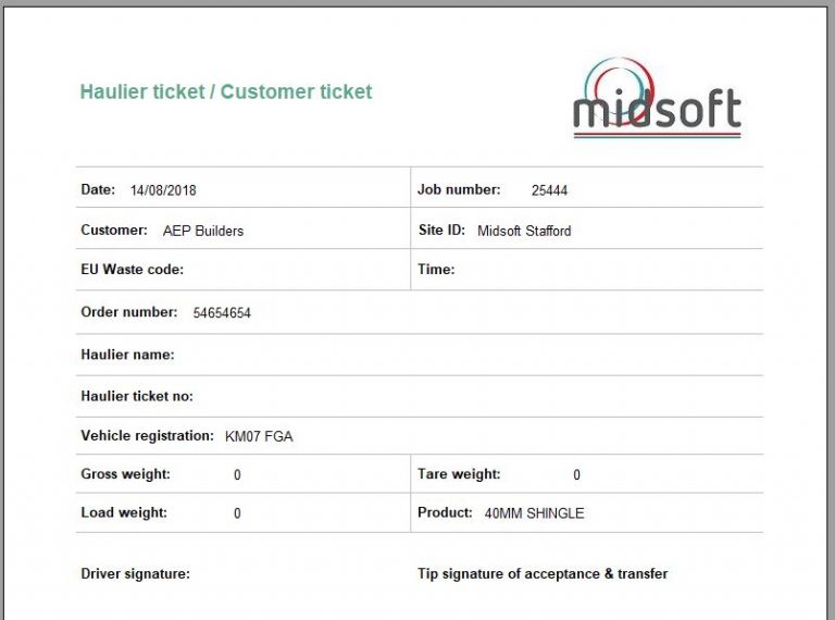 Haulage Software - Midsoft